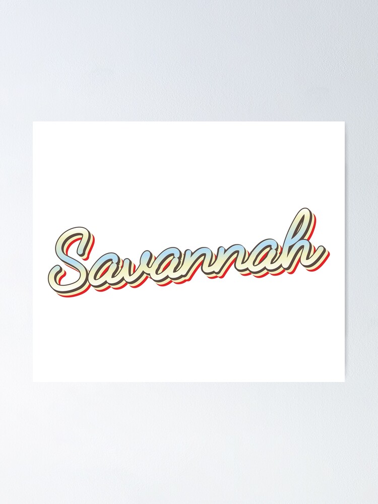 "Savannah College Town Script 1" Poster for Sale by Lokalista | Redbubble