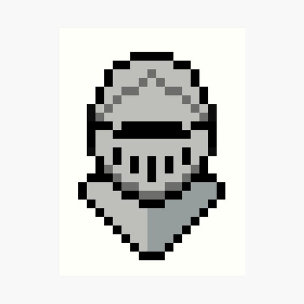 "Elite Knight Helmet Pixel Art" Art Print for Sale by Simonstuff ...