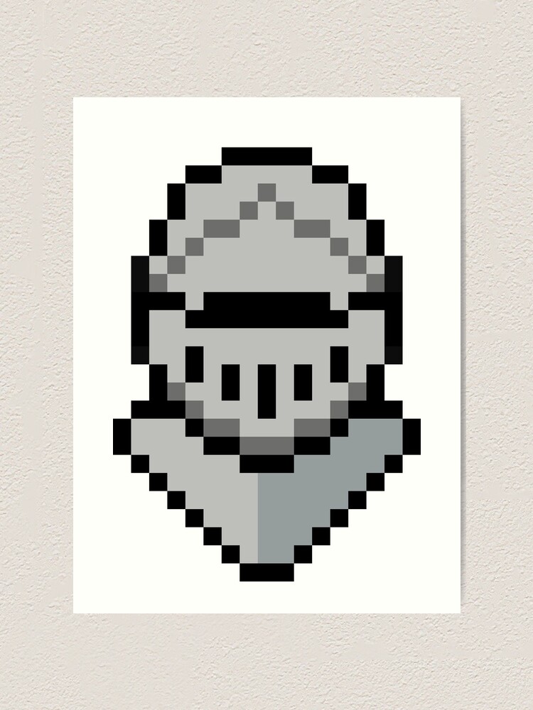 "Elite Knight Helmet Pixel Art" Art Print for Sale by Simonstuff ...