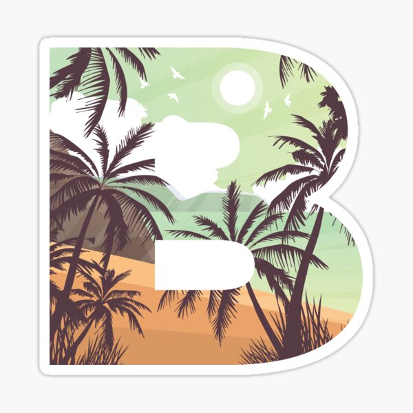 "Beach Monogram Alphabet Letter B" Sticker for Sale by girlsgetgadgets ...