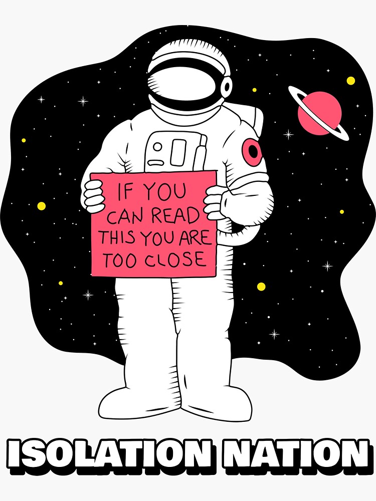 "Isolation Nation" Sticker by Wachi-A | Redbubble
