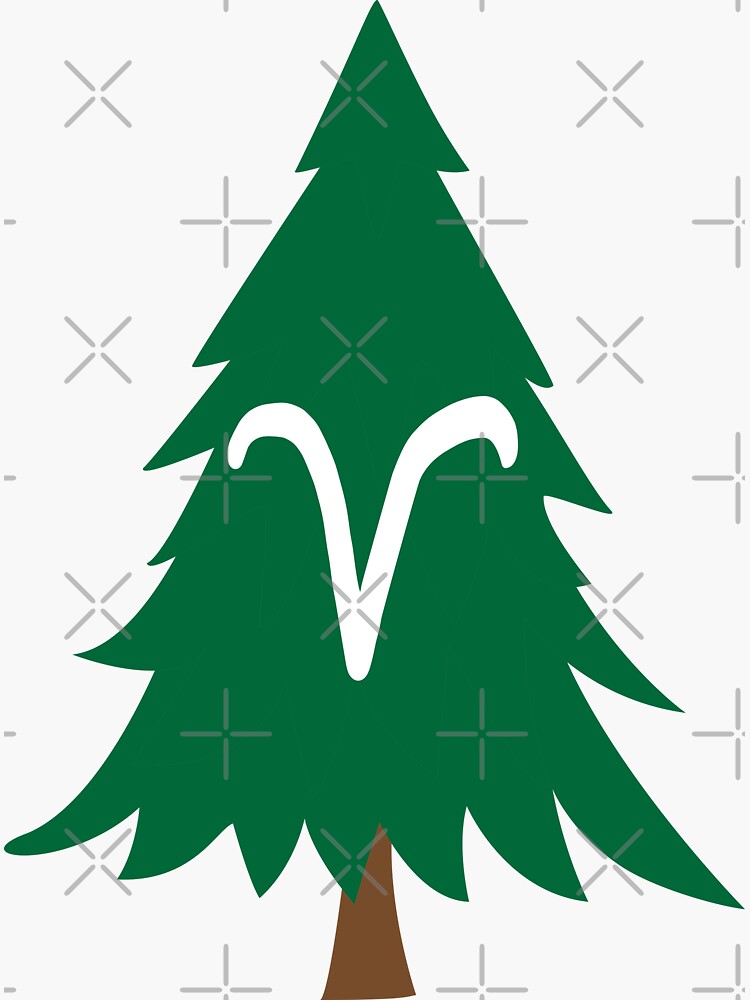 "Hand Drawn Aries Zodiac Pine Tree" Sticker for Sale by itsrturn ...