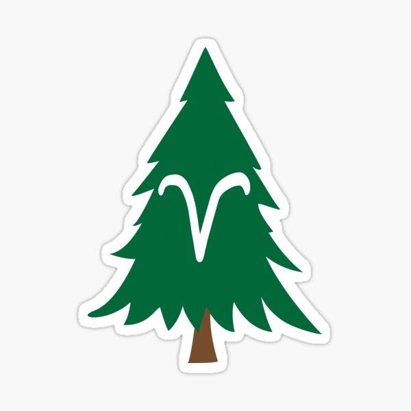 "Hand Drawn Aries Zodiac Pine Tree" Sticker for Sale by itsrturn ...
