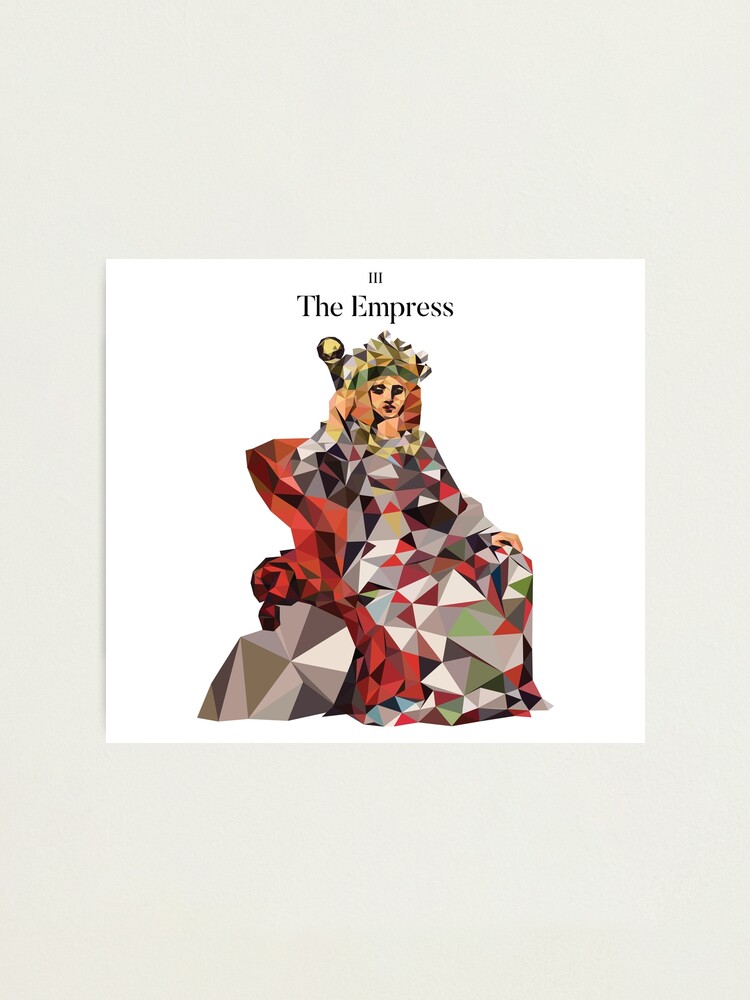 Lámina fotográfica «La emperatriz Tarot Low Poly Vector Art, versión de ...