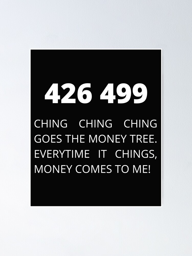 "426 499 MONEY MANTRA CHING MONEY TREE" Poster for Sale by AshDesigns6 ...