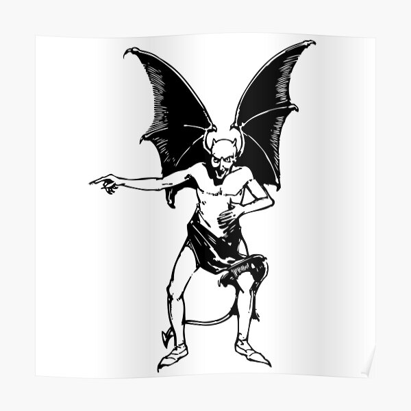 "Devil Pointing Drawing" Poster by Cam-Guay | Redbubble