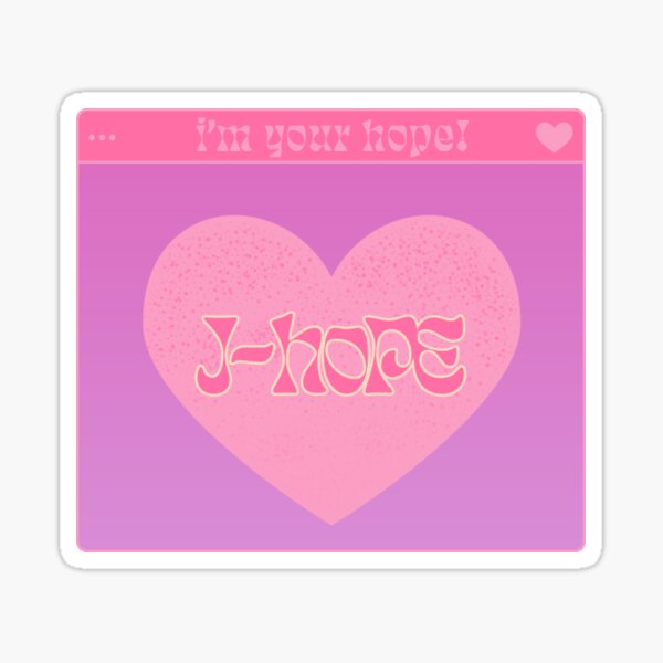 "bts j-hope pink cyber heart sticker" Sticker for Sale by wantitallmine ...
