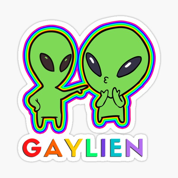 "Funny Gaylien l Rainbow Alien Cool Cute Humor LGBT l Gay Pride ...