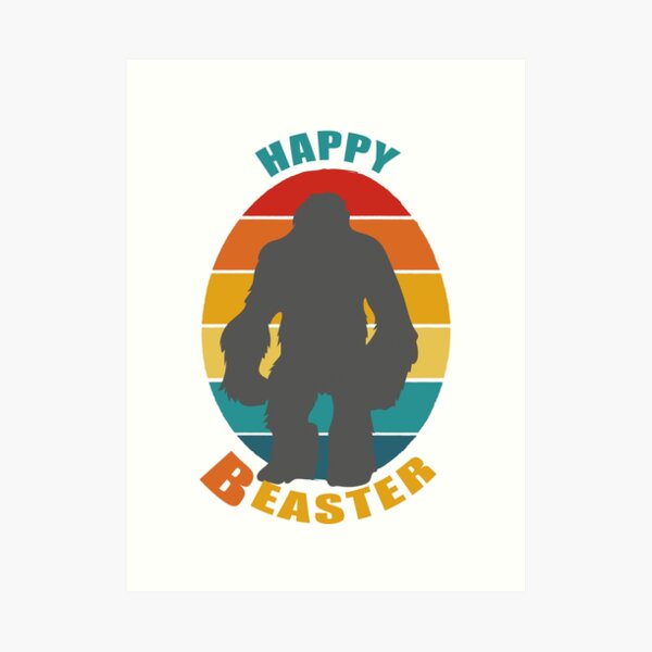 "Happy Beaster - Easter Bigfoot Silhouette" Art Print for Sale by ...
