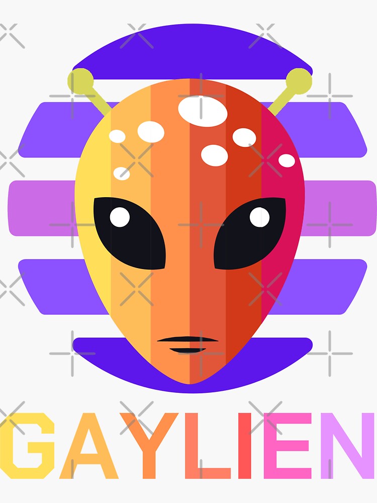 "Gaylien Funny Gay Pride" Sticker for Sale by ReichBourne | Redbubble