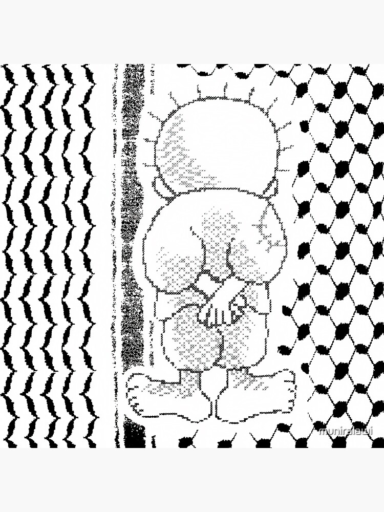 "Handala in White" Sticker for Sale by muniralawi | Redbubble