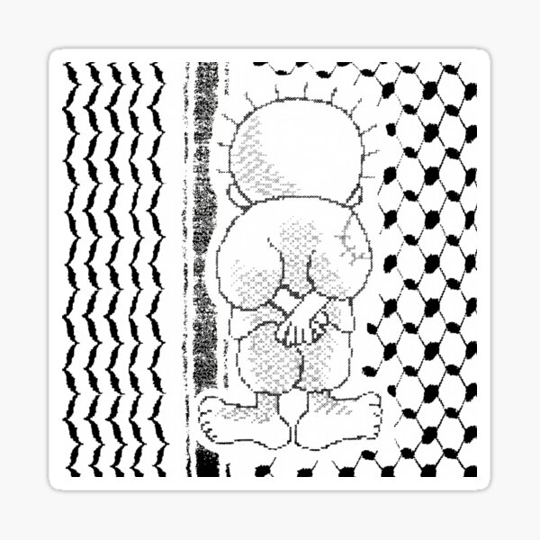 "Handala in White" Sticker for Sale by muniralawi | Redbubble