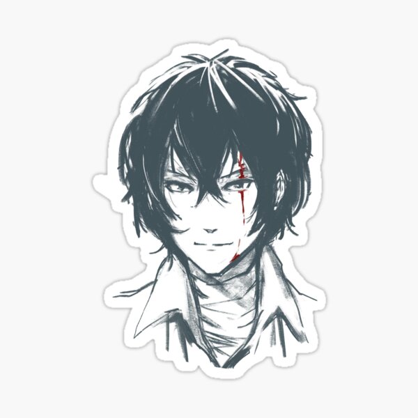 "Dazai Sticker" Sticker by dahk | Redbubble