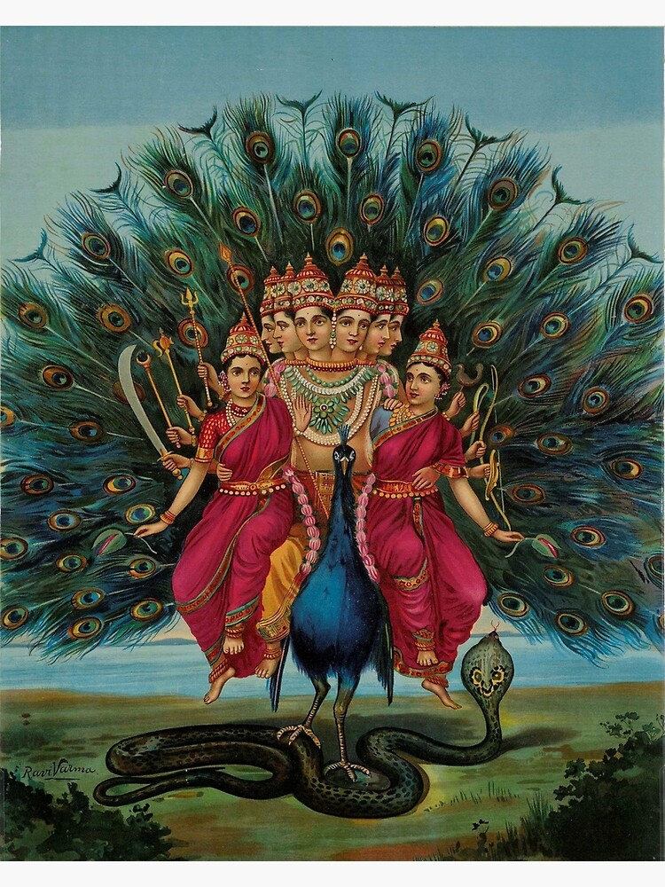 "Shri Shanmukha Subramania Swami, by Raja Ravi Varma" Photographic ...