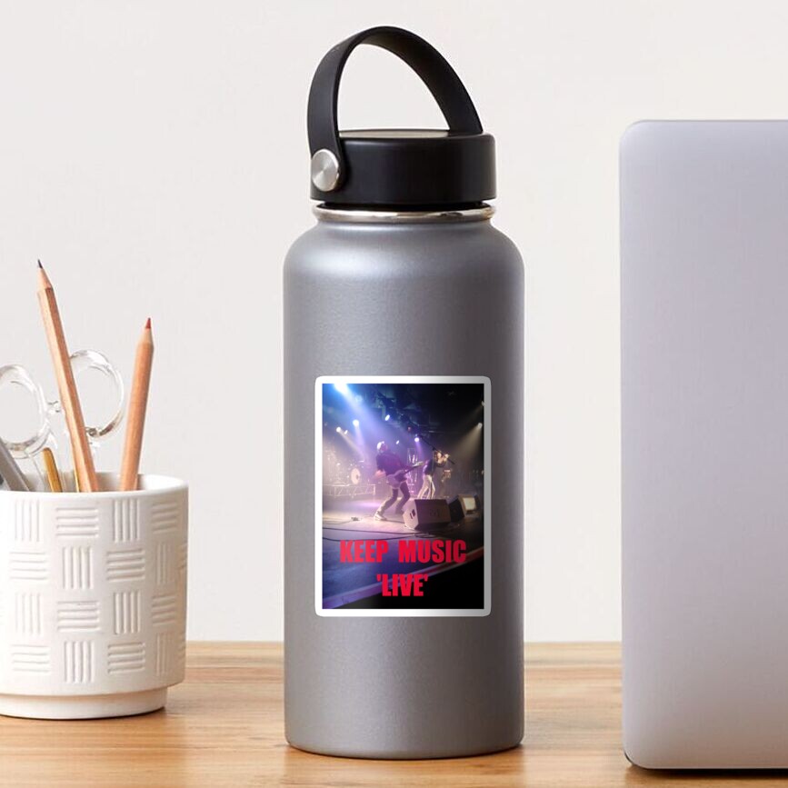 "Music Keep Music 'Live'" Sticker for Sale by ahsdesign | Redbubble