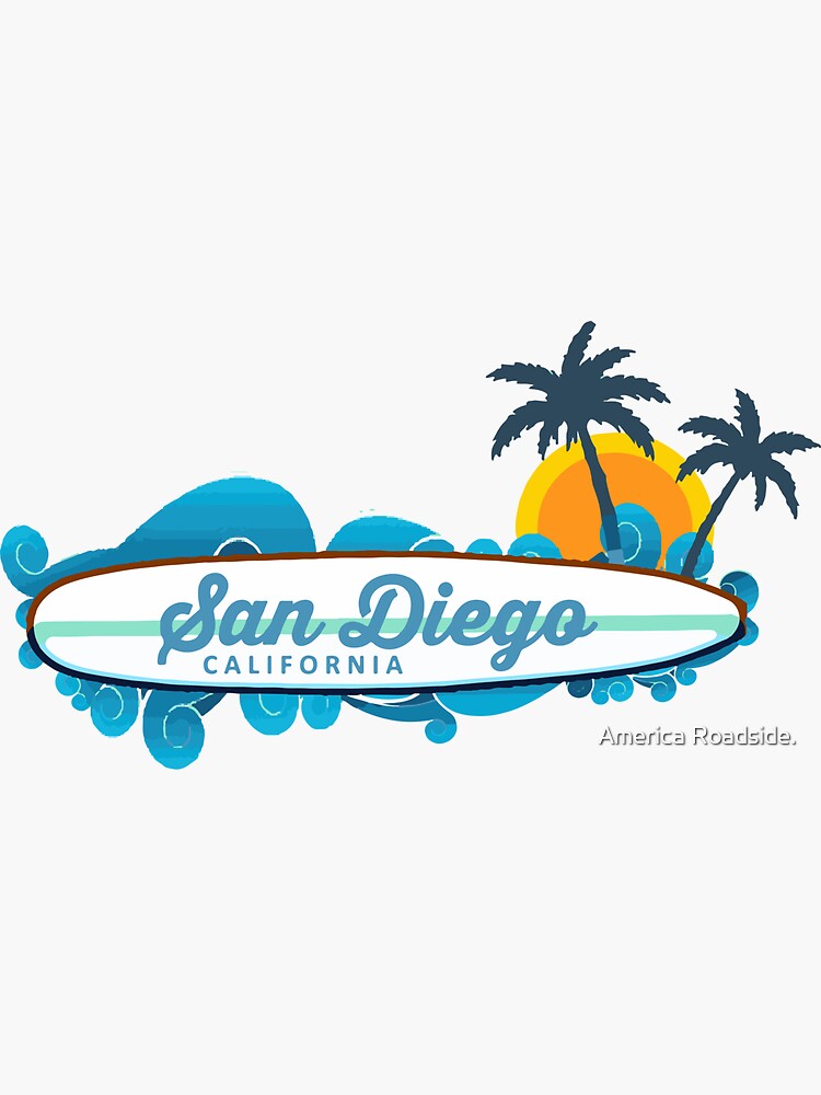 "San Diego - California." Sticker for Sale by ishore1 | Redbubble