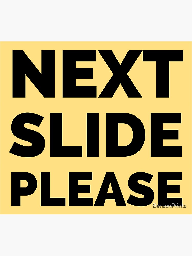 "Next Slide Please - Chris Witty" Sticker by BensonPrints | Redbubble