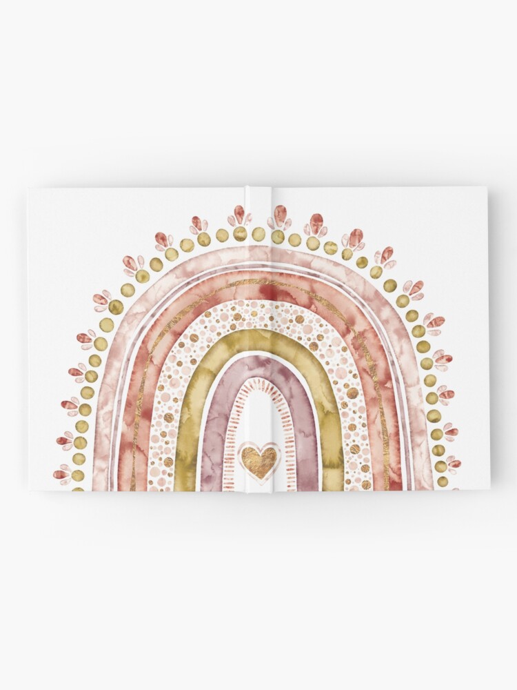 "watercolor boho rainbow, earthy colors, boho rainbow, aesthetic ...