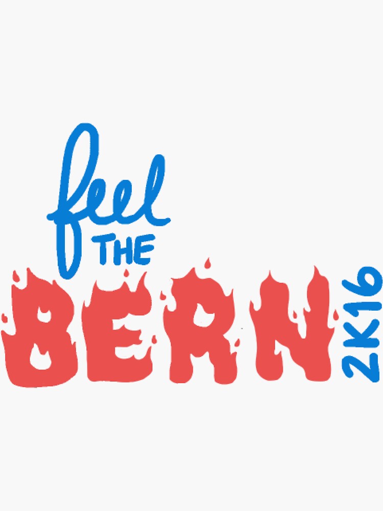 "Feel the Bern" Sticker for Sale by erinaugusta | Redbubble