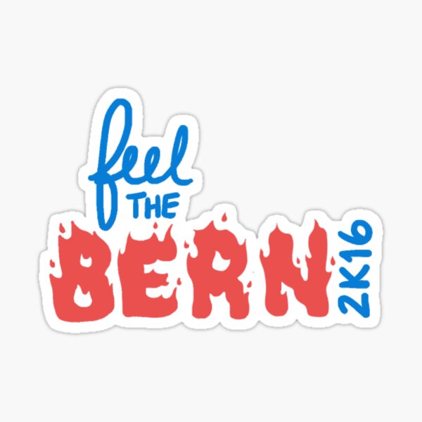 "Feel the Bern" Sticker for Sale by erinaugusta | Redbubble