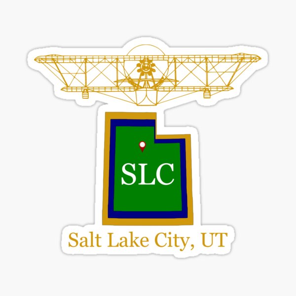 "Utah Commercial Airport SLC:" Sticker for Sale by DesignsByMVH | Redbubble
