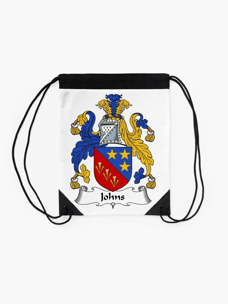 "Johns Coat of Arms / Johns Family Crest" Drawstring Bag for Sale by ...