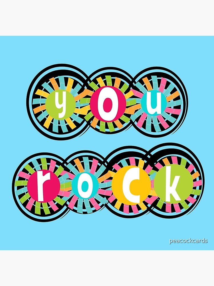 "Colorful Inspirational Quotes You Rock" Art Print for Sale by ...