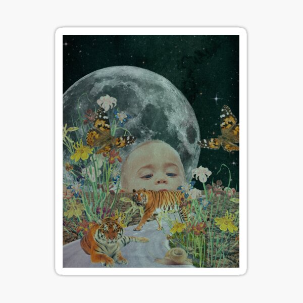 "Inner child // surreal floral digital collage" Sticker for Sale by ...