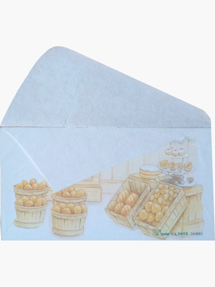 "Envelope Bakery Aesthetic" Sticker for Sale by bunkayke-mau | Redbubble