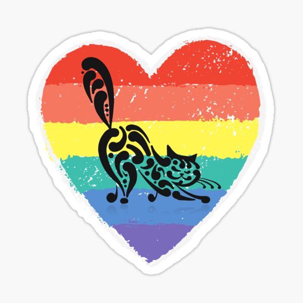 "Cat pride " Sticker for Sale by GreenJelli | Redbubble