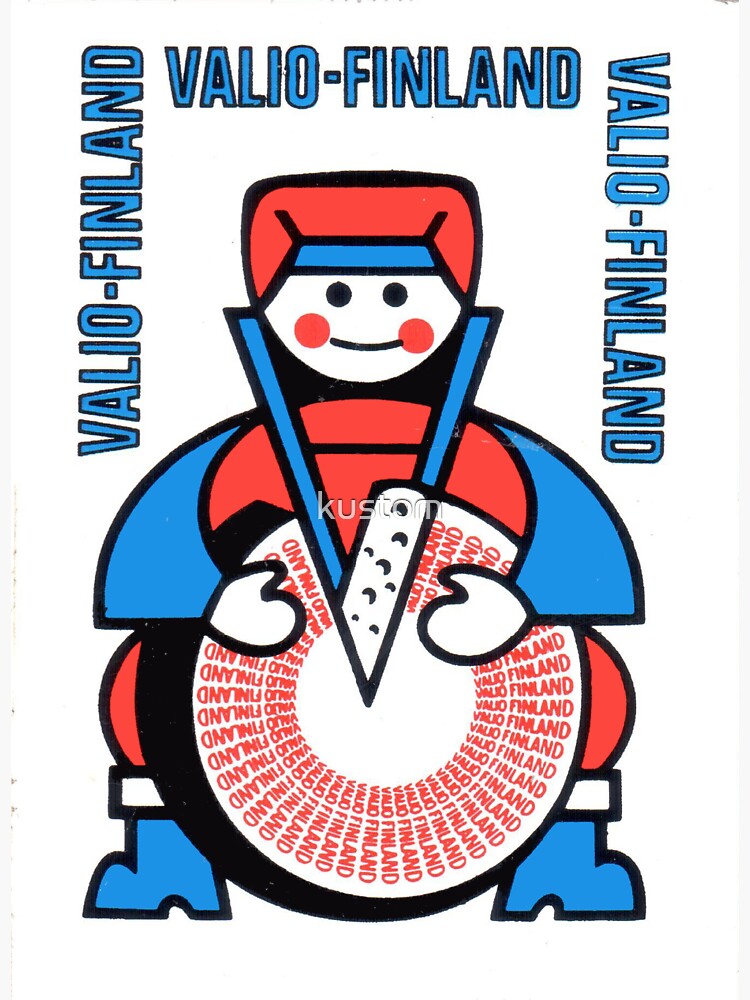 "Vintage Travel Decal Valio Finland" Sticker for Sale by kustom | Redbubble