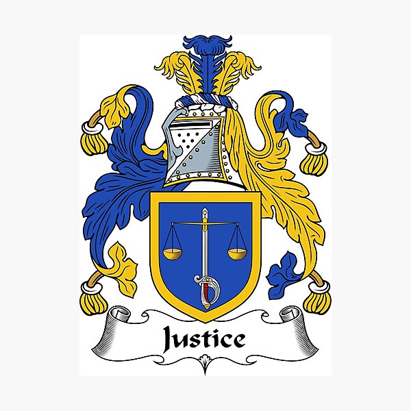 "Justice Coat of Arms / Justice Family Crest" Photographic Print for ...