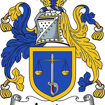 "Justice Coat of Arms / Justice Family Crest" Drawstring Bag for Sale ...