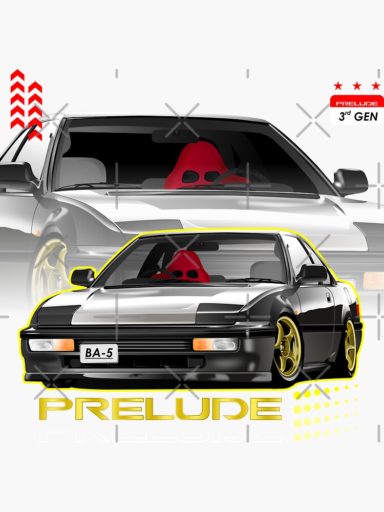 "Honda Prelude 3rd Gen" Sticker by Masfaris | Redbubble