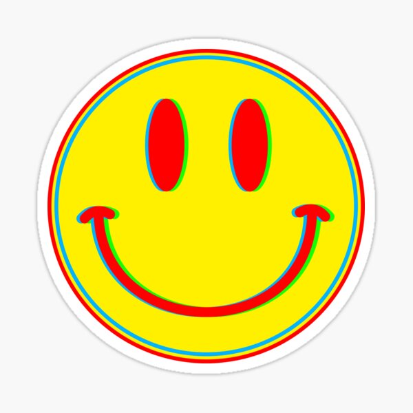 "90s Rave Smiley " Sticker for Sale by princessbambot | Redbubble