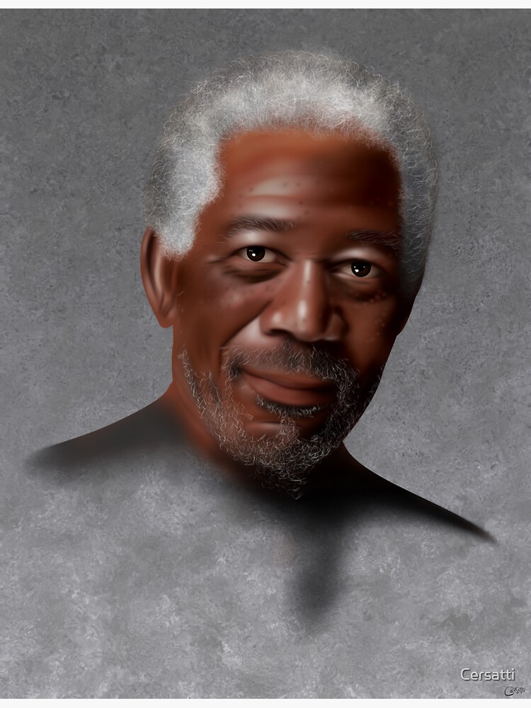 "Freemonteir V1 - Morgan Freeman portrait" Sticker by Cersatti | Redbubble