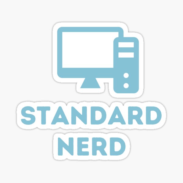 "Standard Nerd" Sticker by screaming-egg | Redbubble