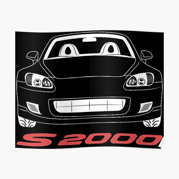 "Honda S2000 AP1 - Front View White" Poster by ApexWear | Redbubble