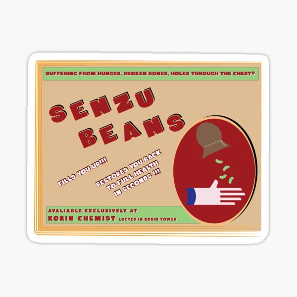 Senzu Beans Stickers | Redbubble