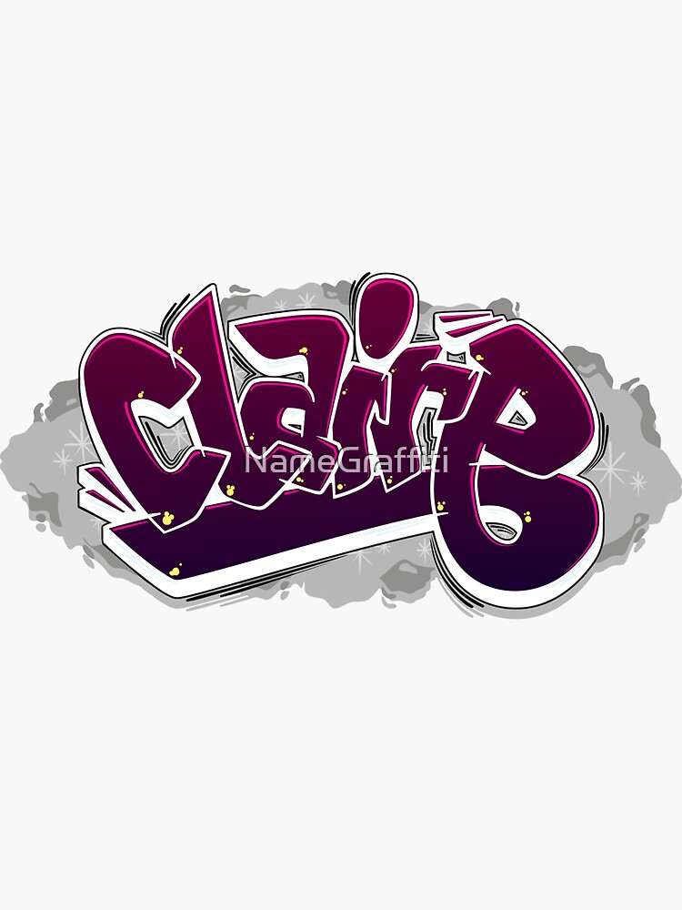 "Claire Graffiti Name" Sticker for Sale by NameGraffiti | Redbubble