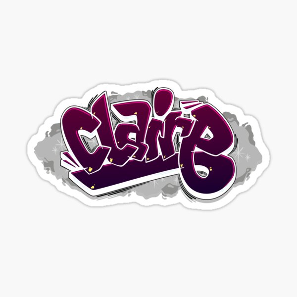 "Claire Graffiti Name" Sticker for Sale by NameGraffiti | Redbubble