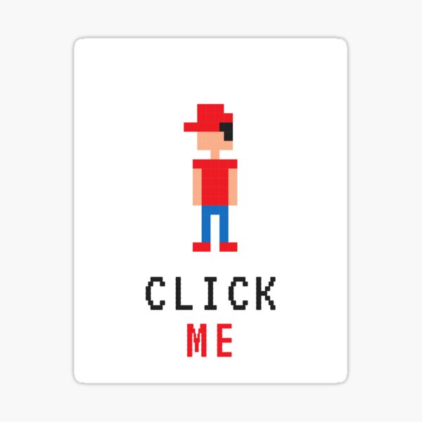 "CLICK ME" Sticker by JinYoungchoi | Redbubble
