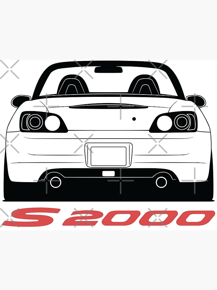 "Honda S2000 AP1 - Back View Black" Poster for Sale by André Cordeiro ...