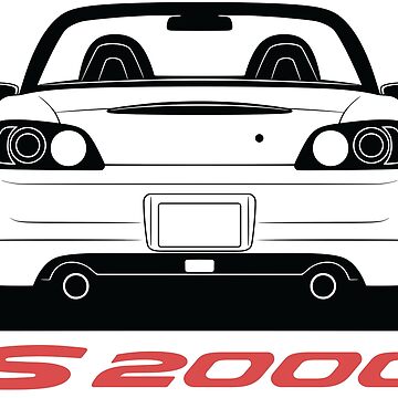"Honda S2000 AP1 - Back View Black" Poster for Sale by André Cordeiro ...