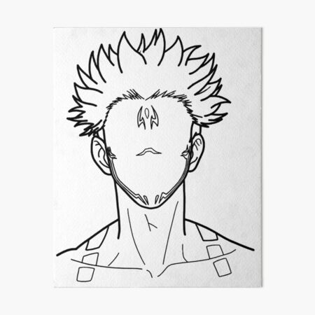 " Jujutsu Kaisen Sukuna Outline " Art Board Print for Sale by ...