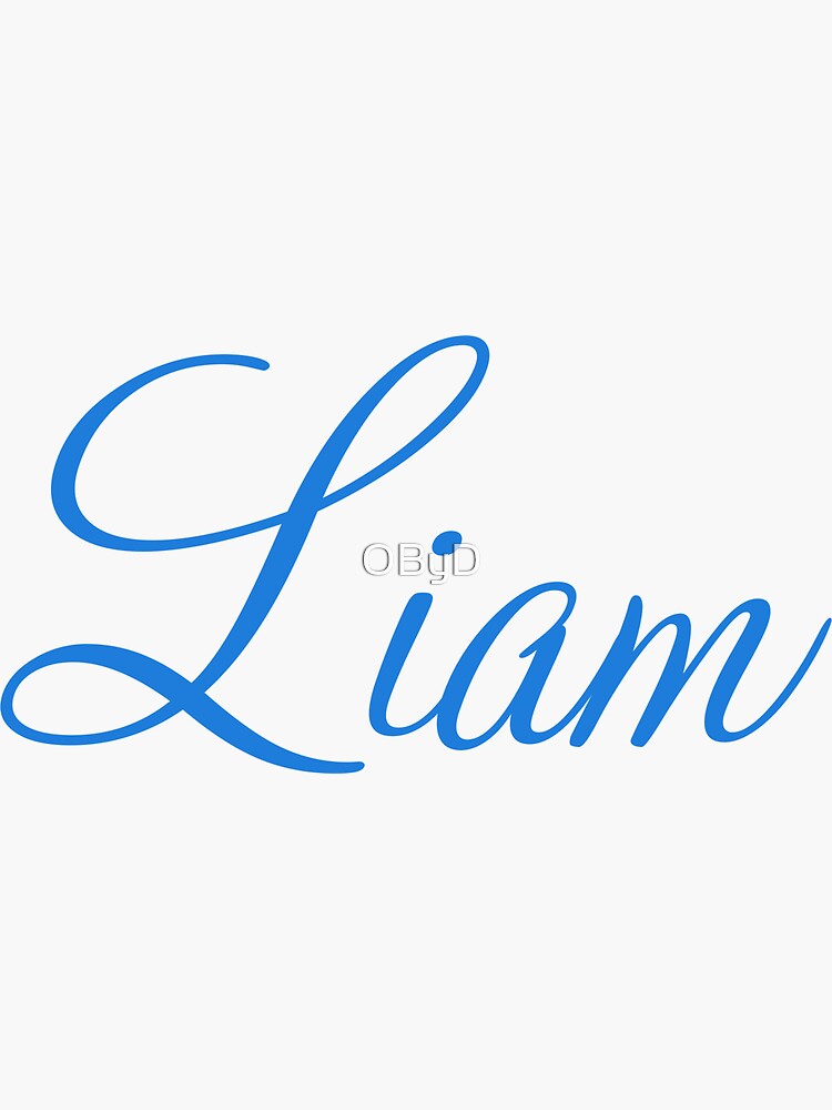 "Liam - Name stickers" Sticker for Sale by OByD | Redbubble