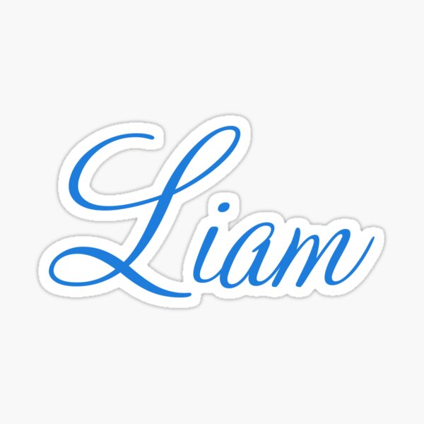 "Liam - Name stickers" Sticker for Sale by OByD | Redbubble
