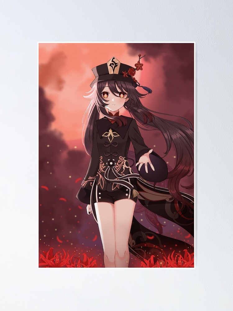 Poster « HU TAO FROM GENSHIN IMPACT », par Gibbins | Redbubble