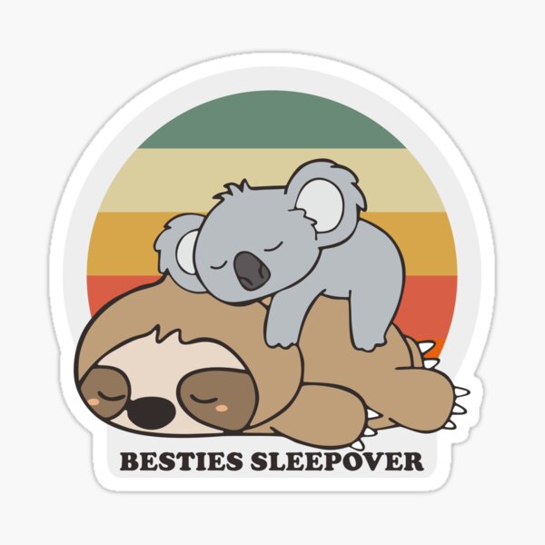 "Besties Sleepover" Sticker for Sale by Vondella | Redbubble