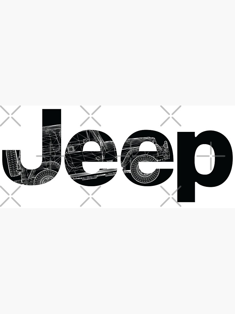 Póster «Letras Jeep Wireframe» de ApexWear | Redbubble